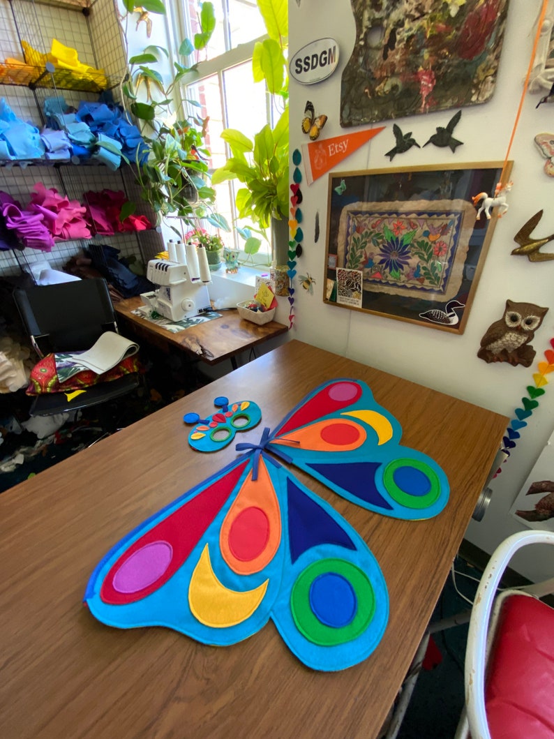 Rainbow Butterfly Costume Set / Eye Mask and Flappable Wings / - Etsy