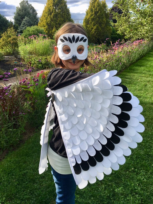 Snowy Owl Costume Set / Mask and Fun Flappable Wings / Snow | Etsy