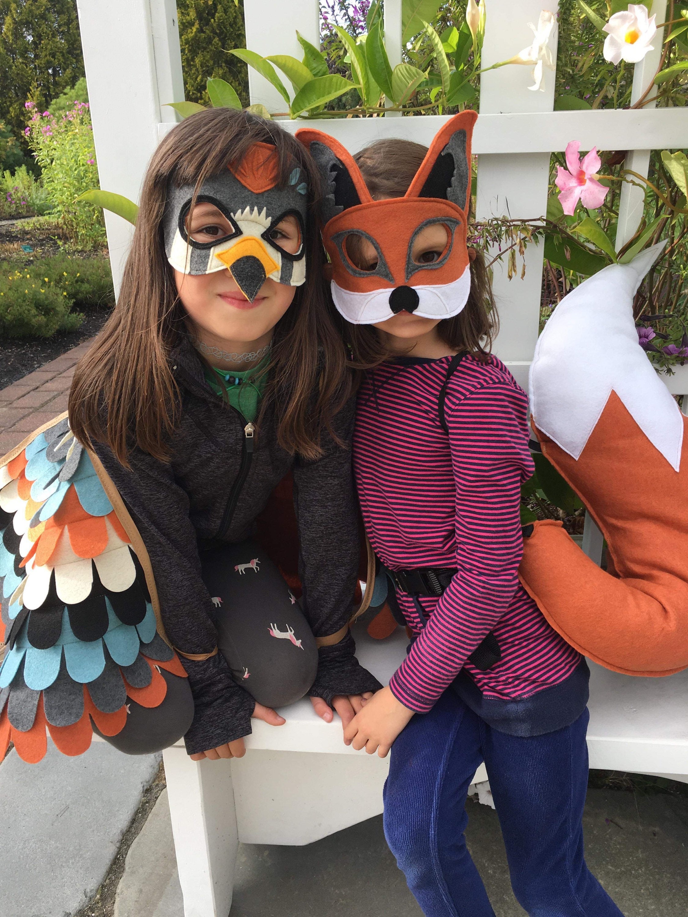 America Kestrel Costume Set / Mask, Tail and Flappable Wings/ 3 Piece ...