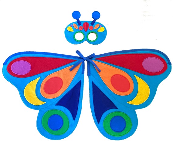 Rainbow Butterfly Costume Set / Eye Mask and Flappable Wings / - Etsy