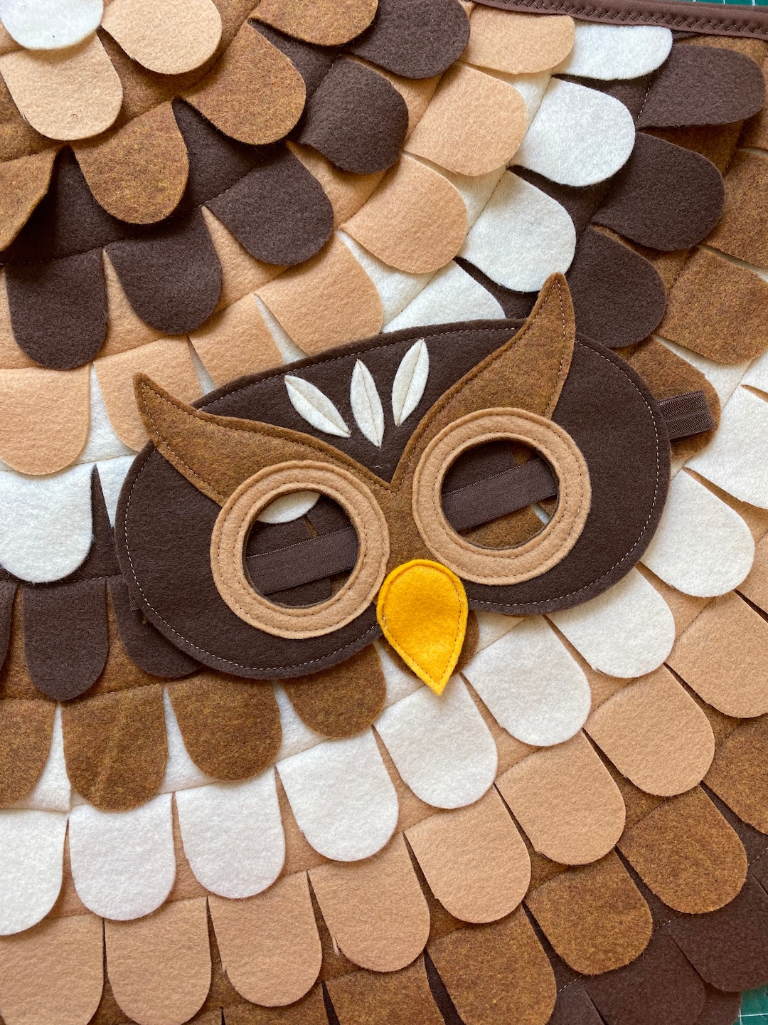 Owl Costume// Wings and Mask: 0-24 Months/ 2-5 Years / 5-10 Years Eco ...