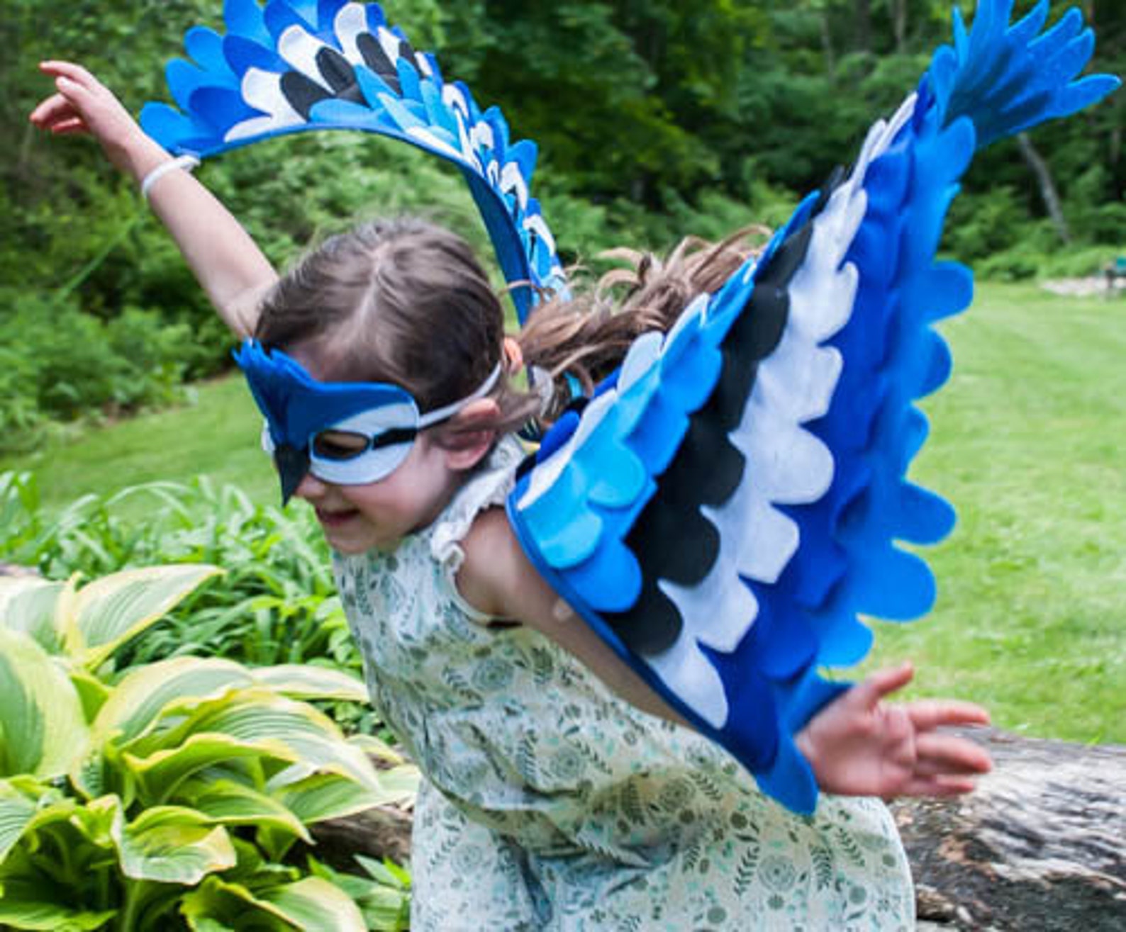 Blue Jay Costume Set / Wings and Mask / Made in USA / Eco-friendly ...