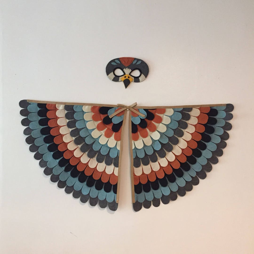 America Kestrel Costume Set / Mask and Flappable Wings / Fully Handmade ...