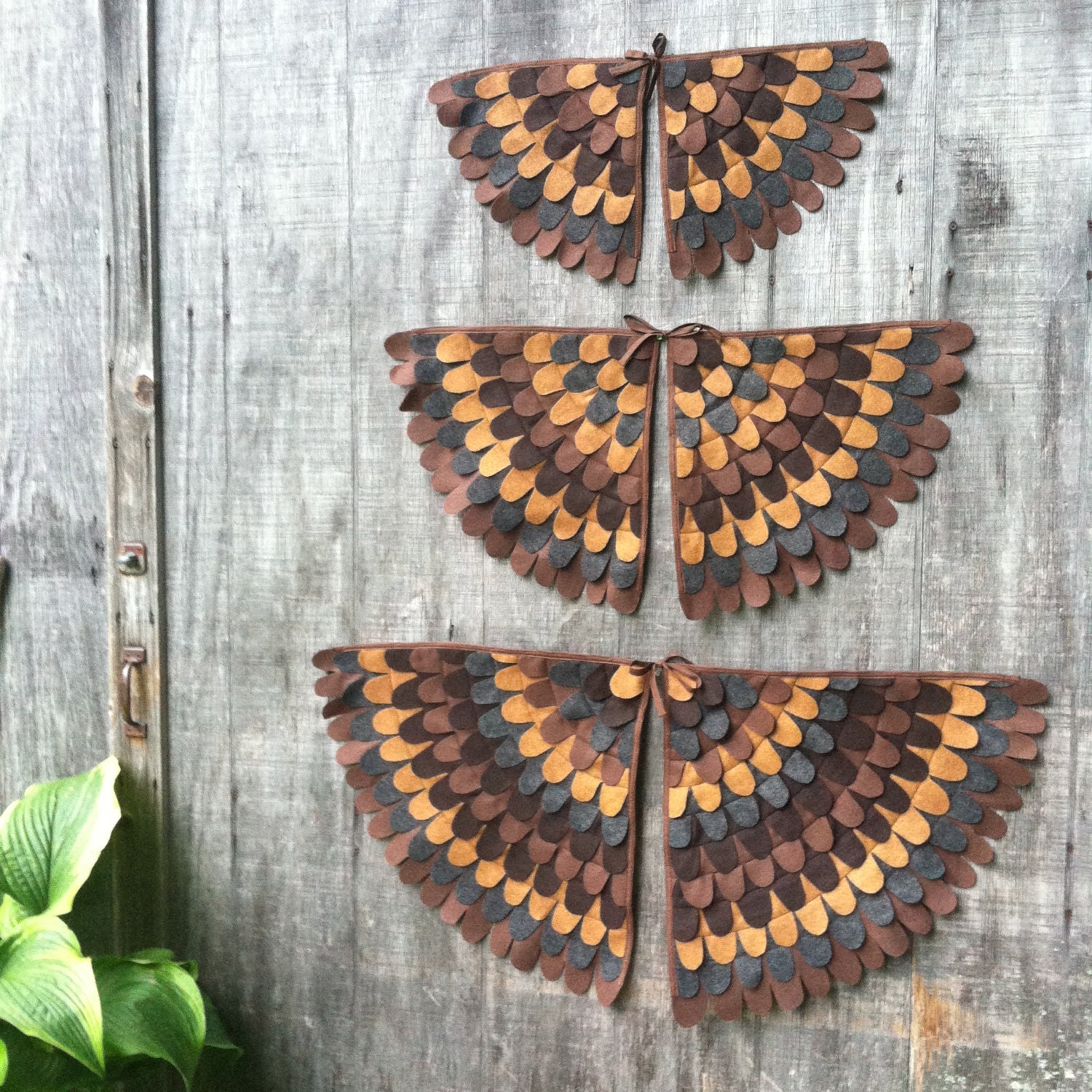 Dark Brown Costume Wings / Soft Flappable Wings | Etsy