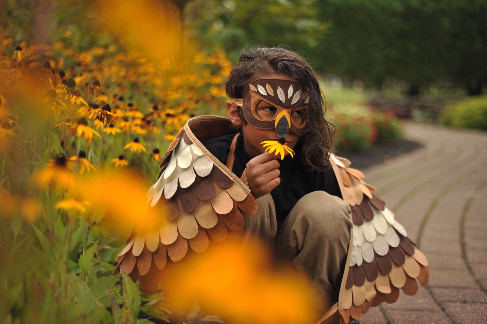 Hawk Costume Set / Felt Wings and Fierce Mask / Fly Like a | Etsy