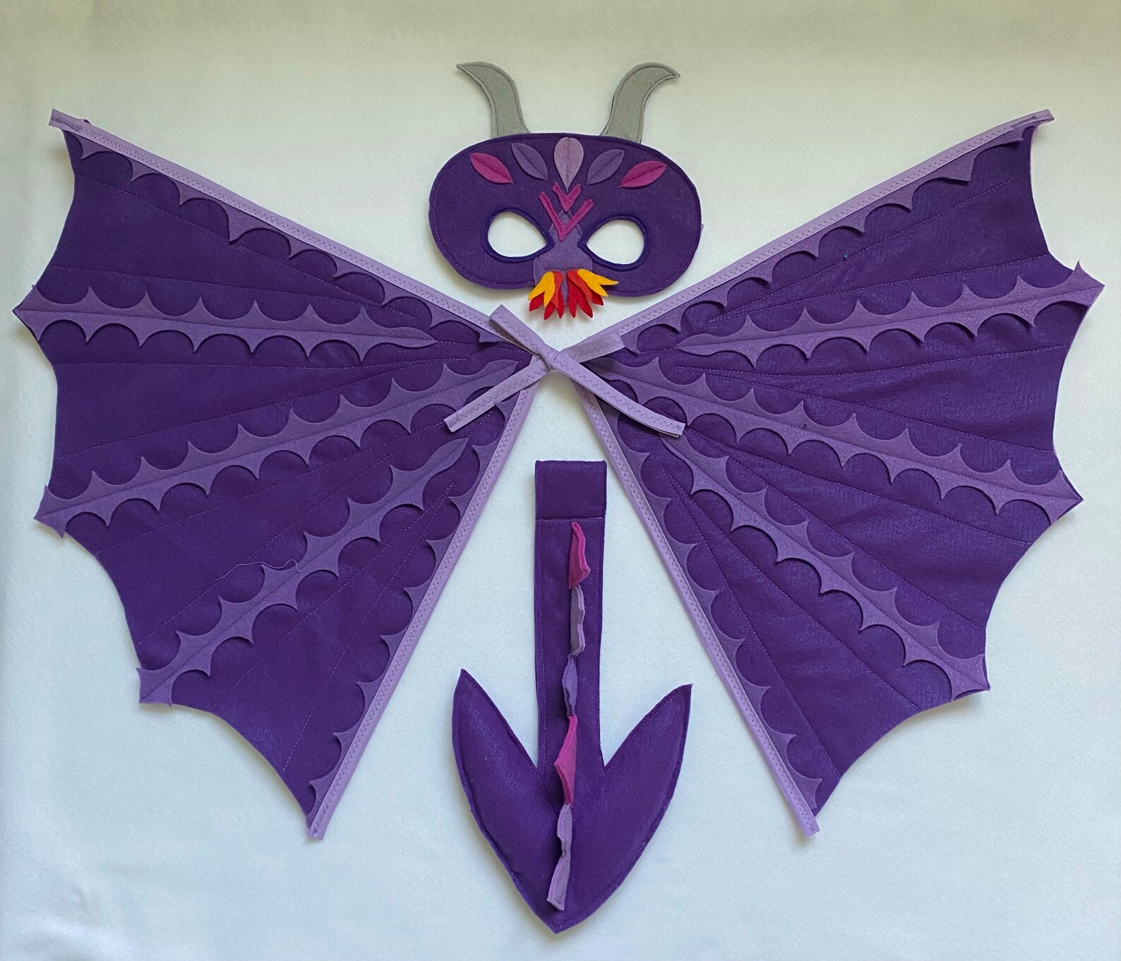 Dragon Costume Set / Fire-breathing Mask Tail and Fun - Etsy