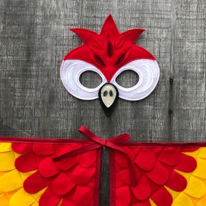 Red Macaw Parrot Costume // Parrot Costume Set // Macaw Wings and Mask ...