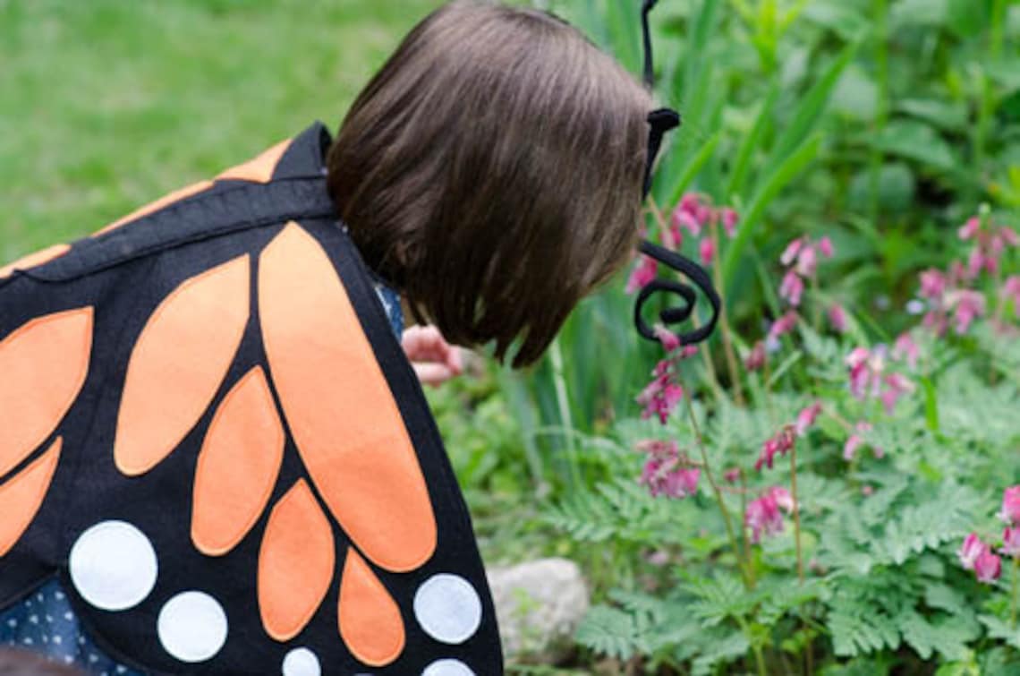 Monarch Costume Set Costume Wings and Mask Eco Friendly | Etsy