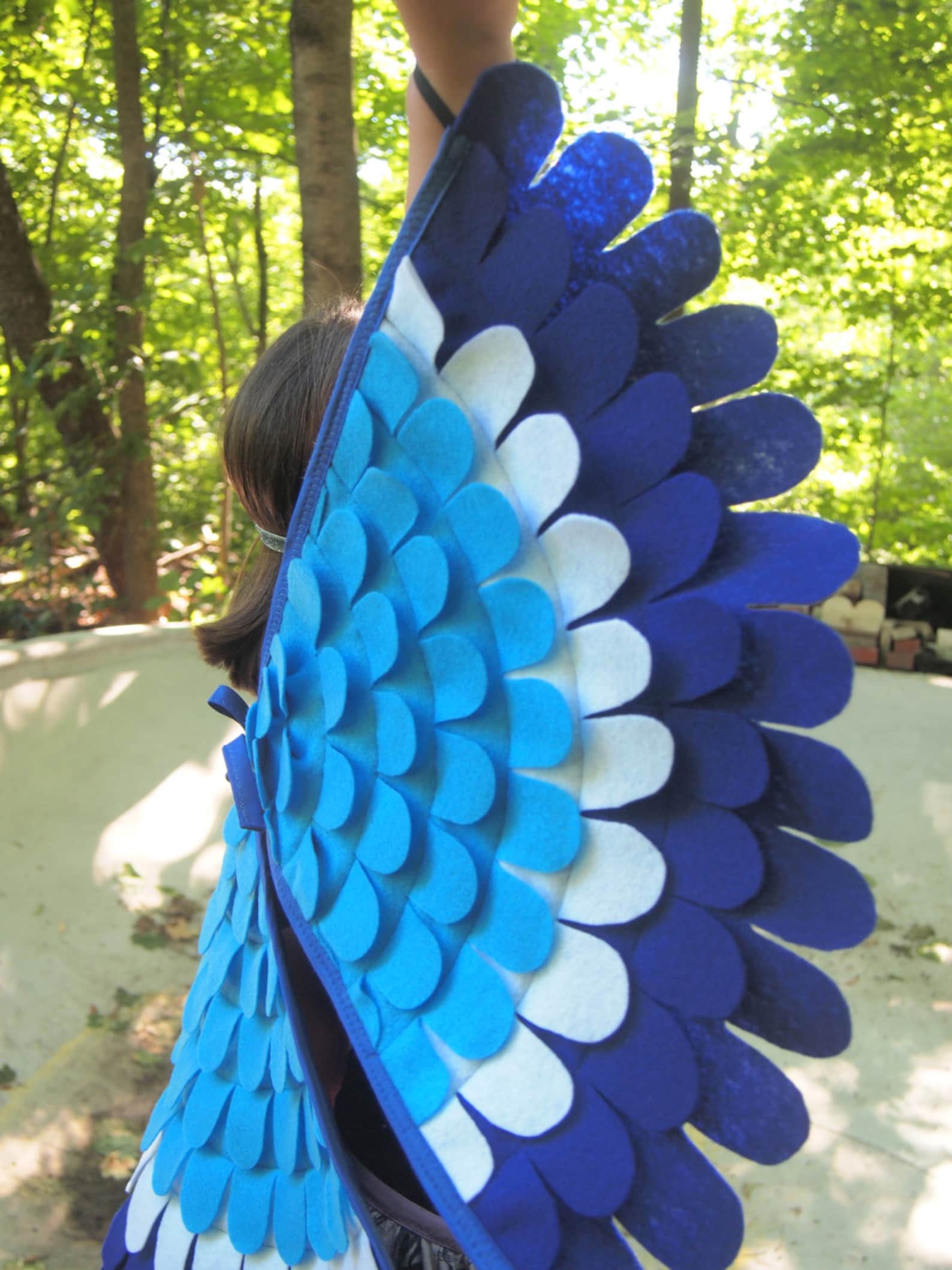 Costume Wings // Blue and White // Soft and Flappable // Made - Etsy