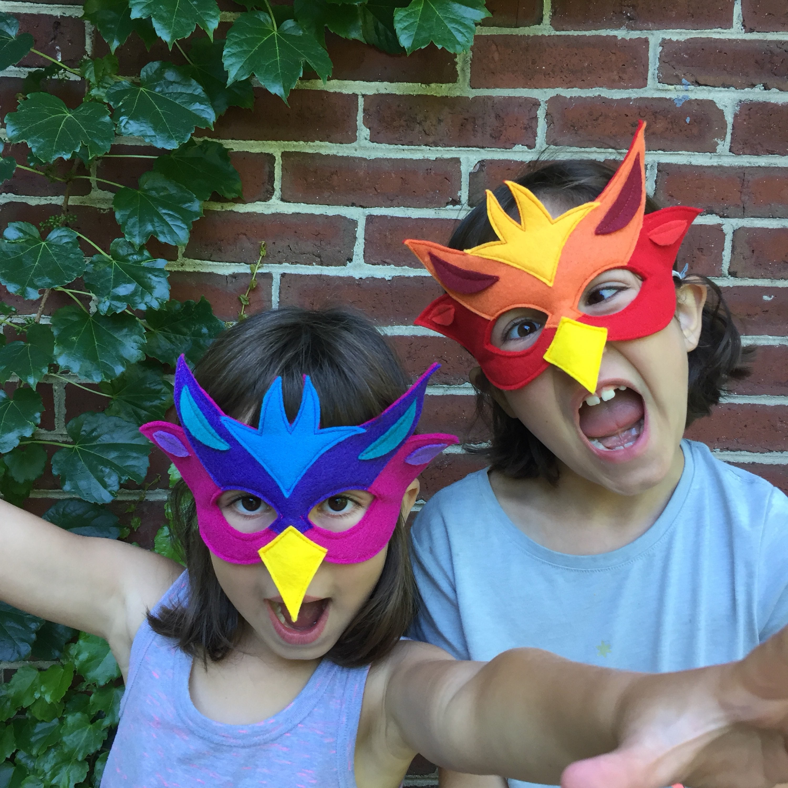 Phoenix Costume Set 3 Piece/ Felt Mask Flappable Wings and | Etsy UK