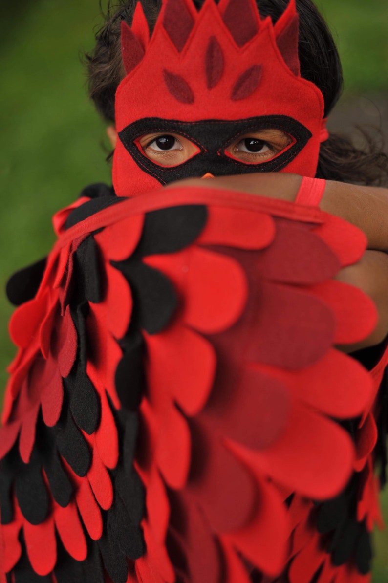 Cardinal Costume Set / Mask and Flappable Wings / Adult - Etsy