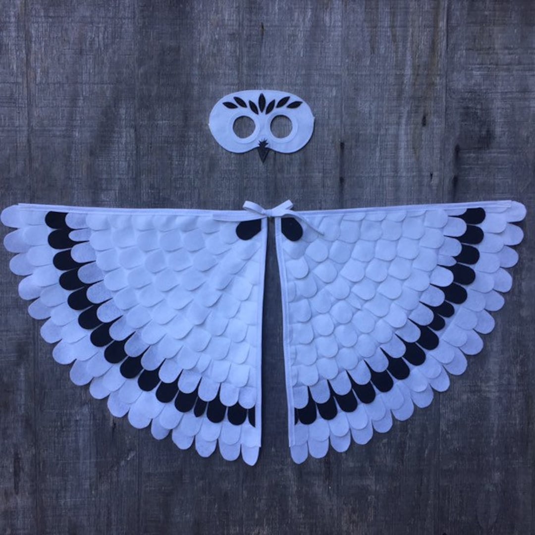 Snowy Owl Costume Set / Mask and Fun Flappable Wings / Snow Owl / Made ...