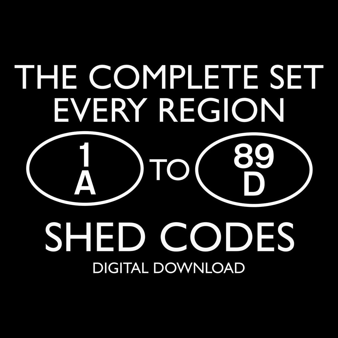 Every British Railways Shed Code | 1A–89D Plates (digital PNG Files) - Etsy