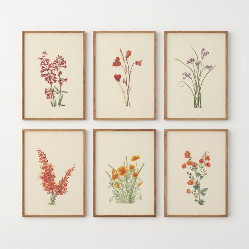 Frame Mockup, Gallery Wall, 6 Portrait Frames, ISO, Minimalistic Wood ...
