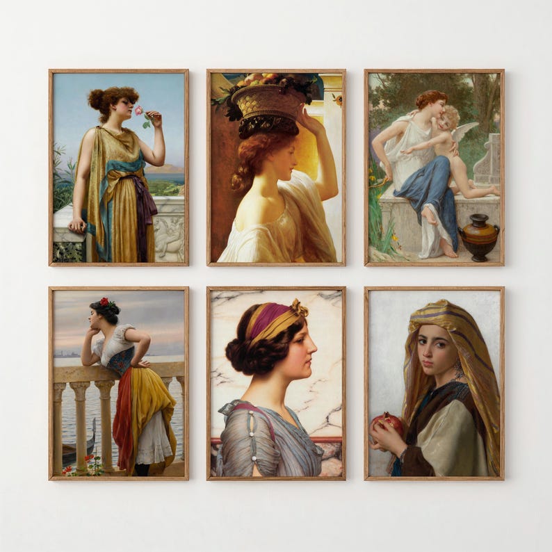 Frame Mockup, Gallery Wall, 6 Portrait Frames, ISO, Minimalistic Wood ...