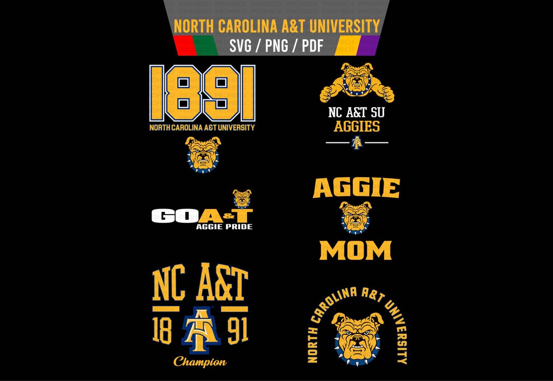 1891 Ncat T-shirt Design Svg Bundle Pack of 6 Aggies Png Shirt Design ...