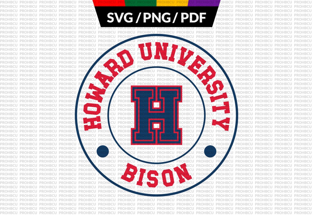 Howard University Svg Design Bison Png File Hu 1867 Pdf Howard Svg File ...