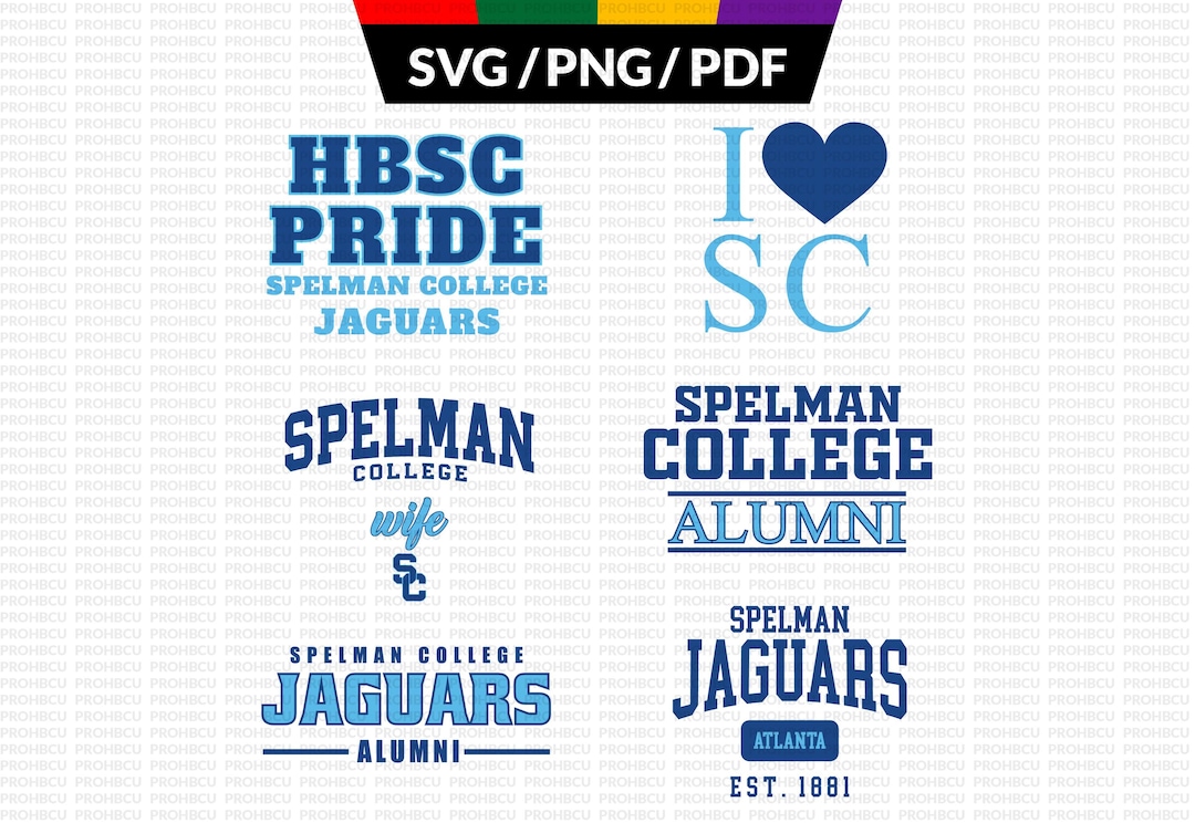 Historically Black Spelman College Pride Svg Design Pack of 6 Spelman ...