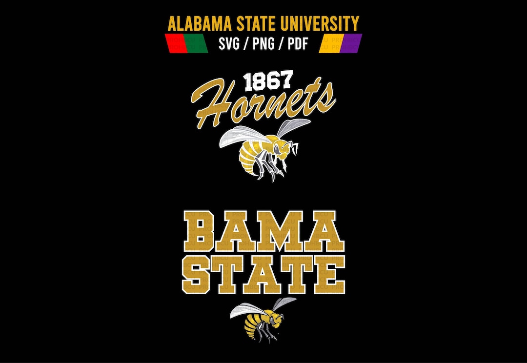 Bama State Svg Design 1867 Hornets Png Design Pack of 2 Alabama State ...