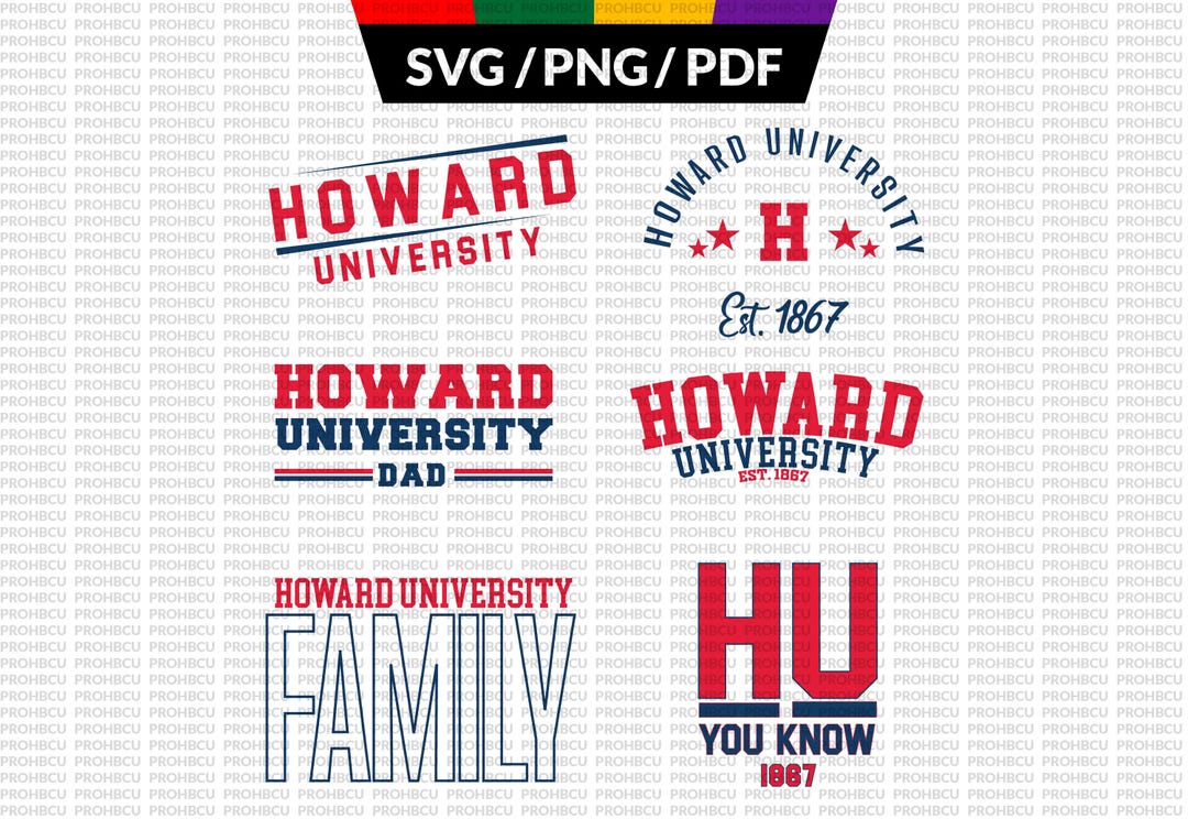 Howard Family Svg Bundle Pack of 6 Howard Png Design File Bison Dad Pdf ...