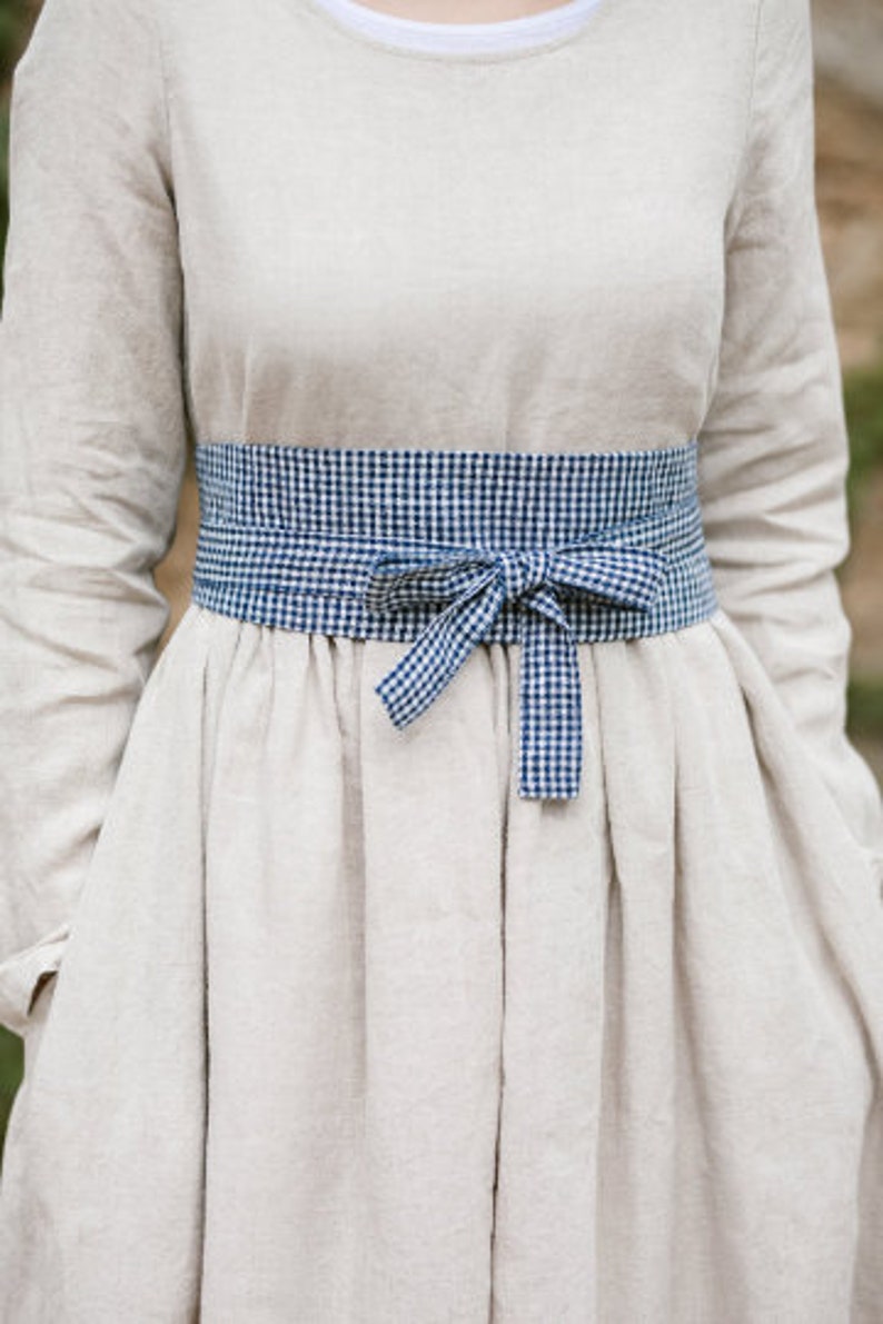 Linen Obi Belt Wide Belt Waist Belt Linen Accessories | Etsy