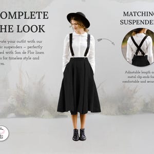 WOMEN SUSPENDERS | Black Vintage Style Suspender, Accessories Gift for ...