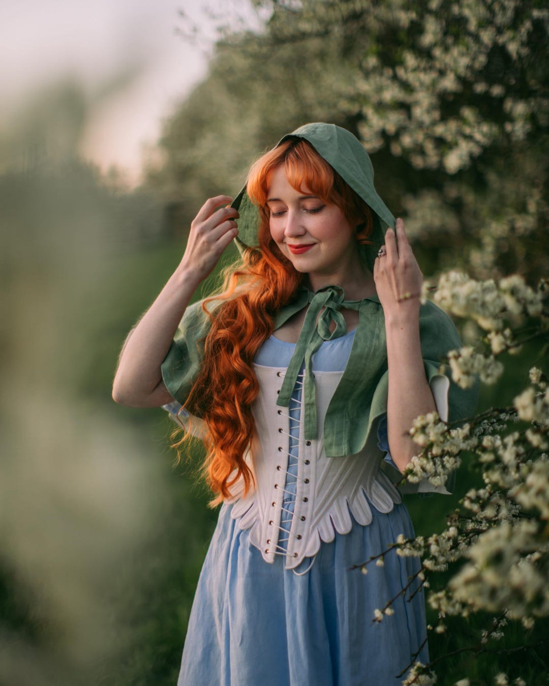 SHORT LINEN CAPE | Hooded Cape, Fantasy Cape, Mini Cloak, Medieval Cape ...