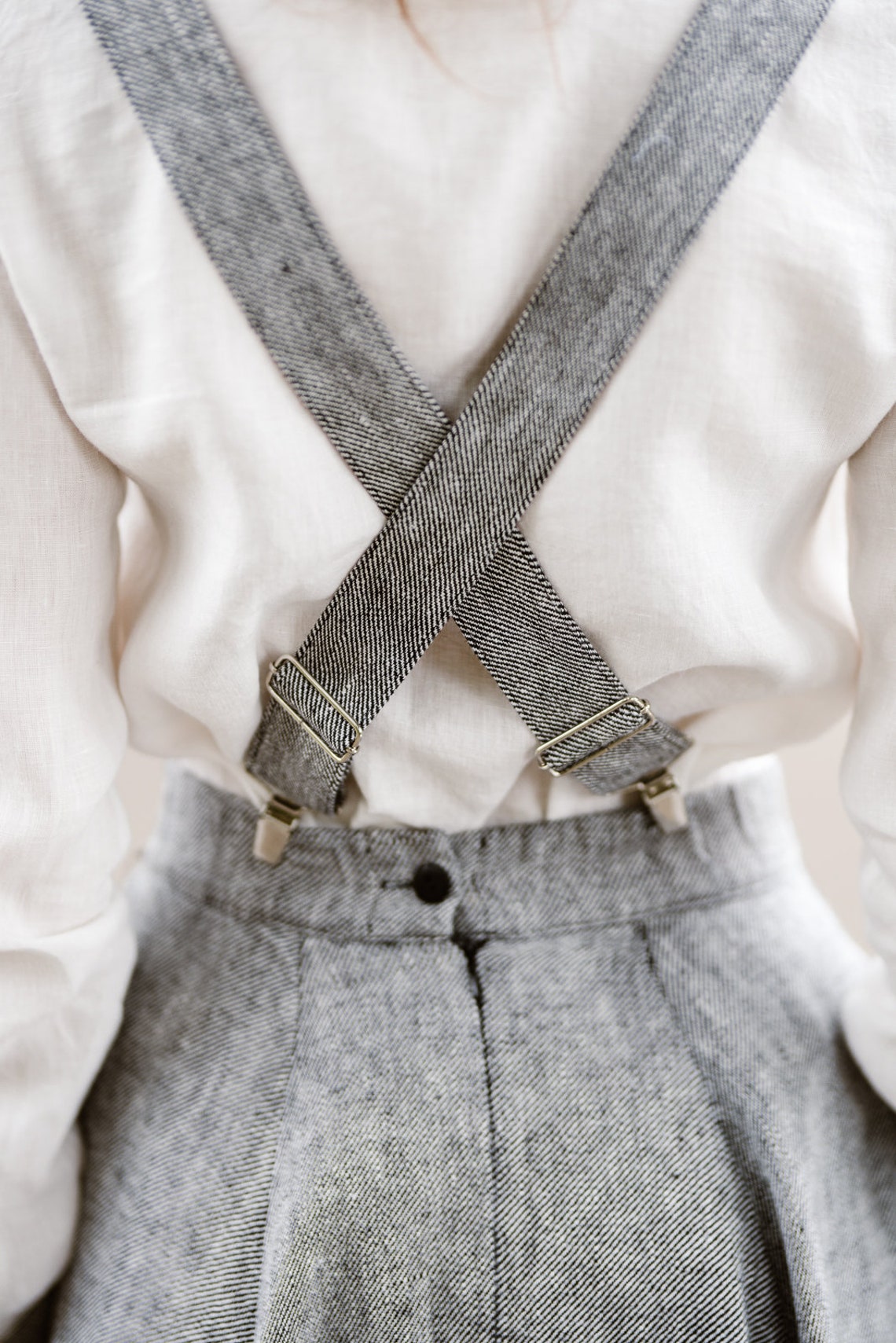 WOMEN SUSPENDERS Linen Suspenders Handmade Suspenders 50s - Etsy
