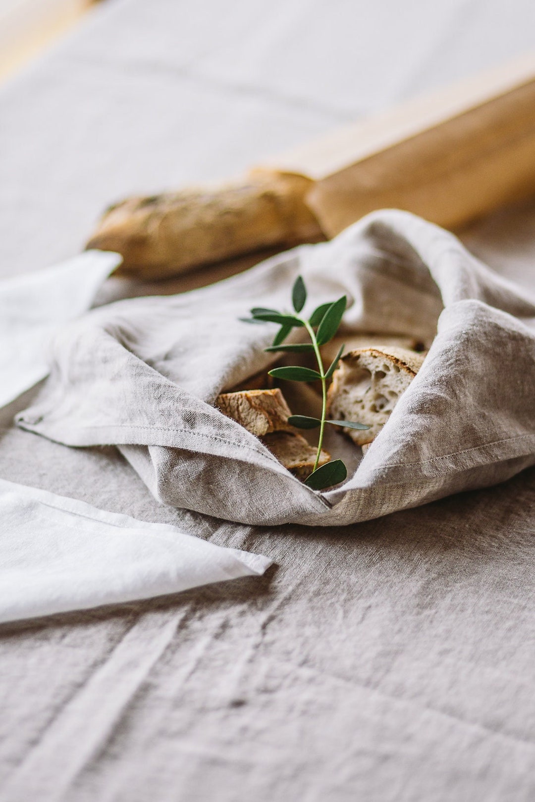 BREAD BAG LINEN | Linen Handmade Bread Bag, Eco Friendly Table Setting ...
