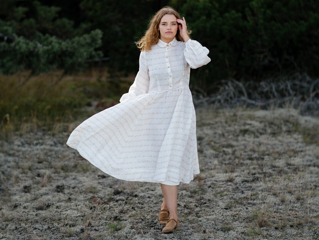 SOPHIE DRESS White Summer Dress, Linen Clothing, Timeless Cottagecore ...