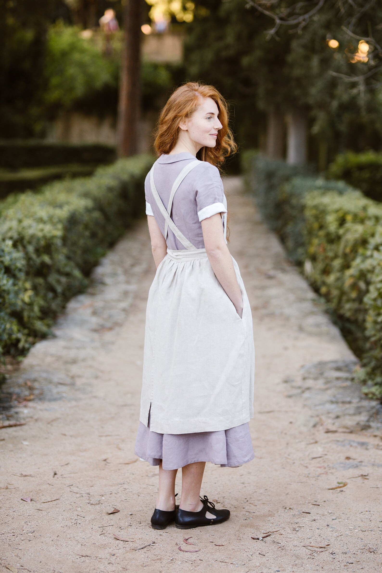 COTTAGECORE APRON | Hostess Gift, Pinafore Linen Apron, Prairie Apron ...
