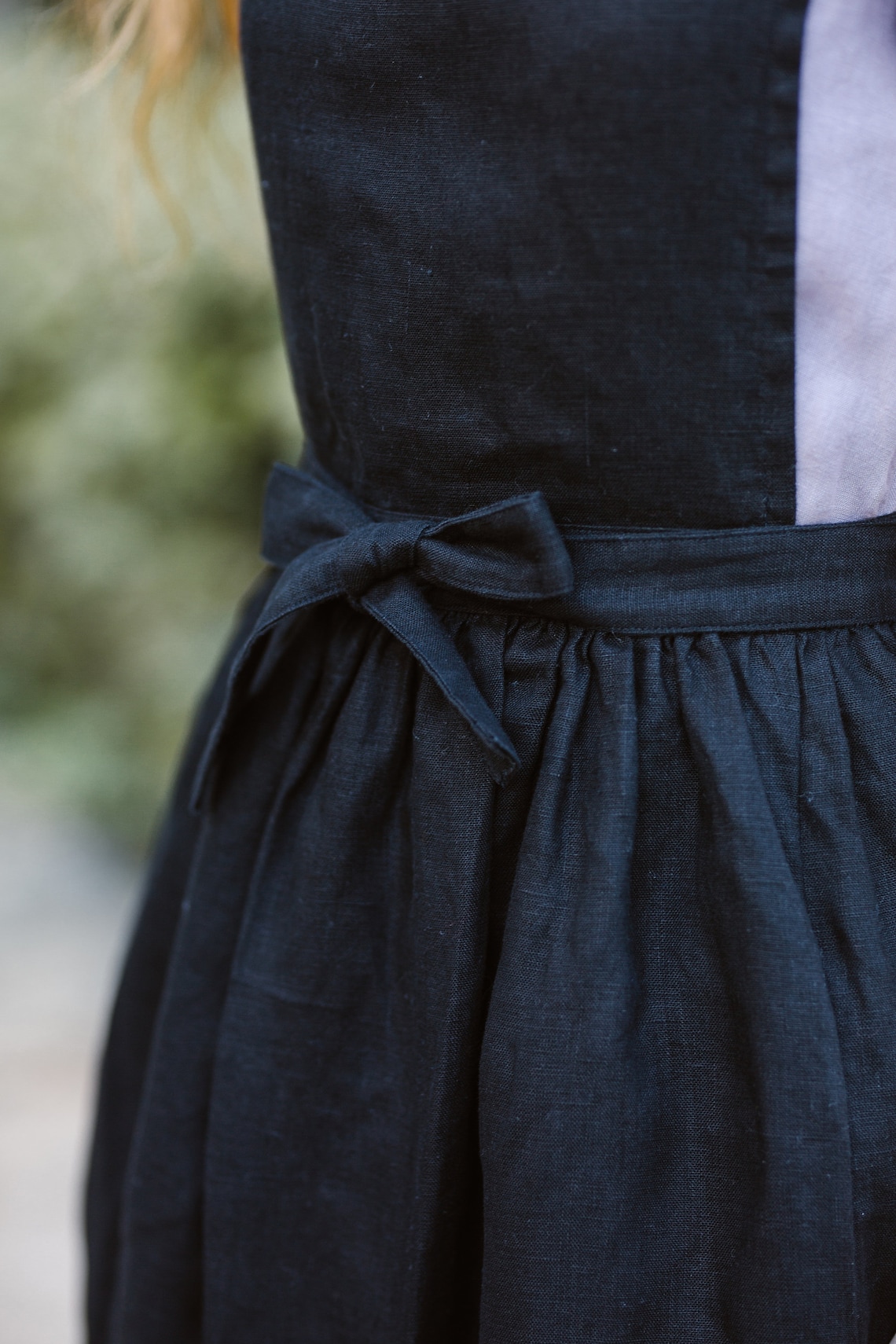 Pinafore Apron, Black Pansy - Etsy