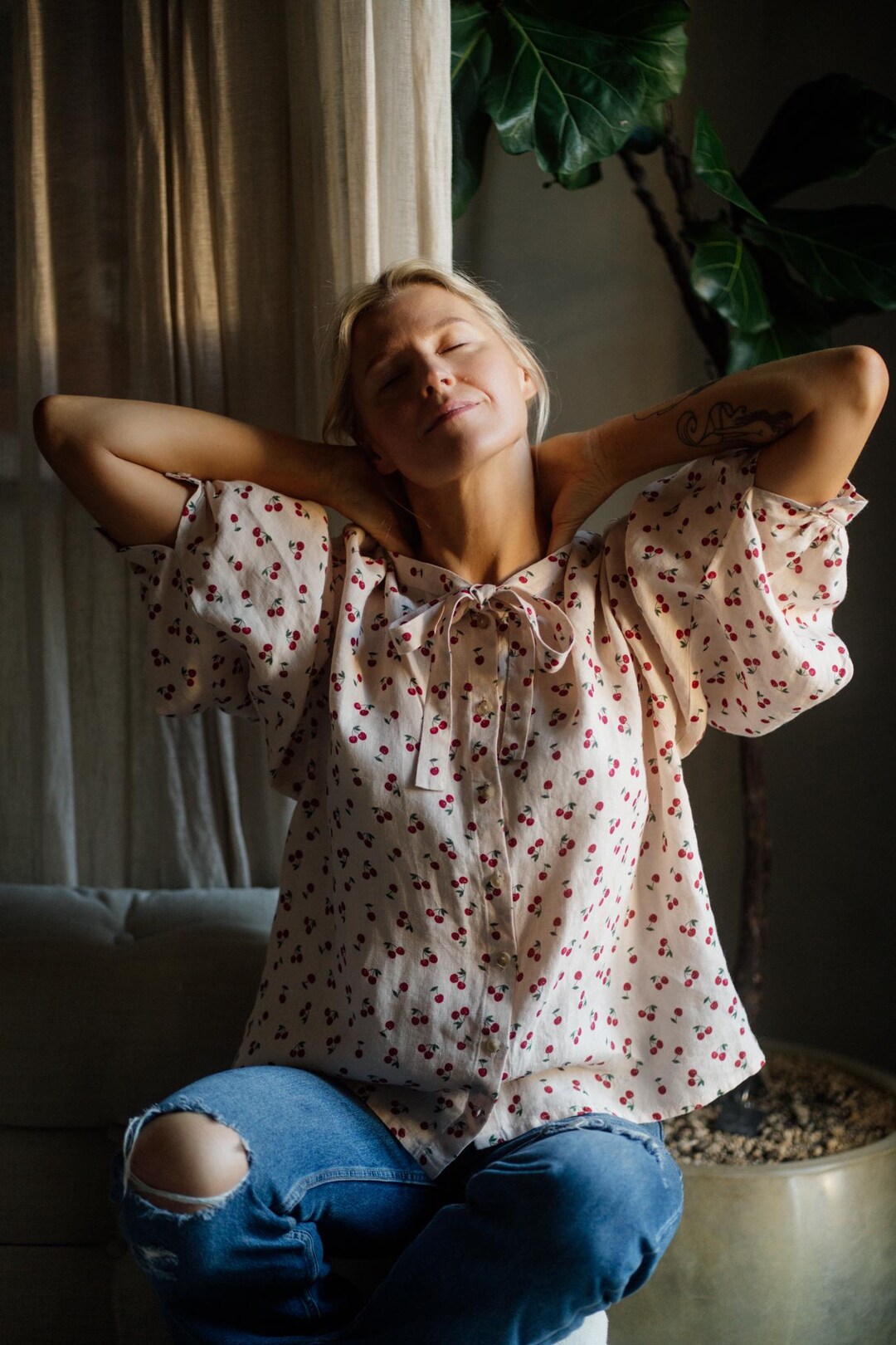 MON CHERI SHIRT | Women Linen Shirt, Long Sleeve Shirt, Baltic Linen ...