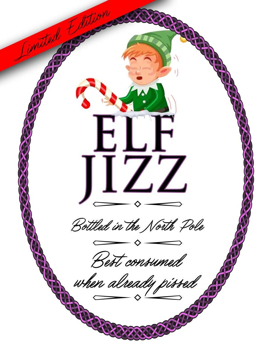 Pack of 4 Funny Christmas Bottle Stickers | Hilarious Xmas Wine Labels ...