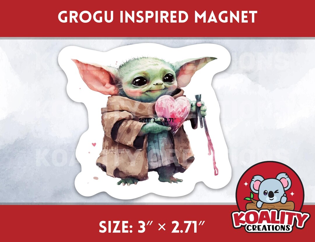 Grogu Magnet: Cute Die-cut Design - Fridge or Locker - Etsy