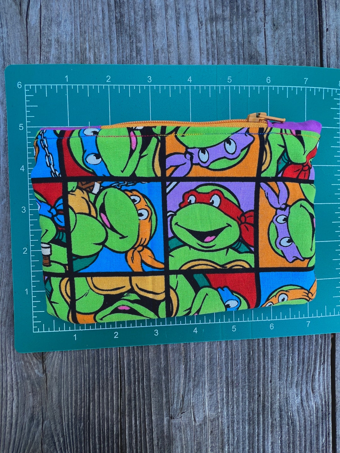 Handmade Old School Teenage Mutant Ninja Turtles Zipper Pouch-storage ...