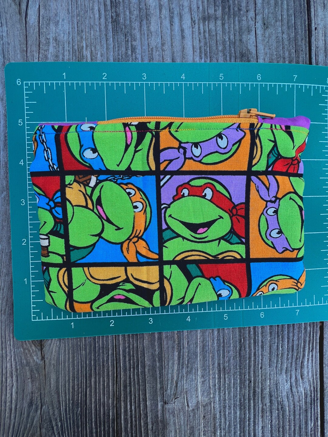 Handmade Old School Teenage Mutant Ninja Turtles Zipper Pouch-storage ...