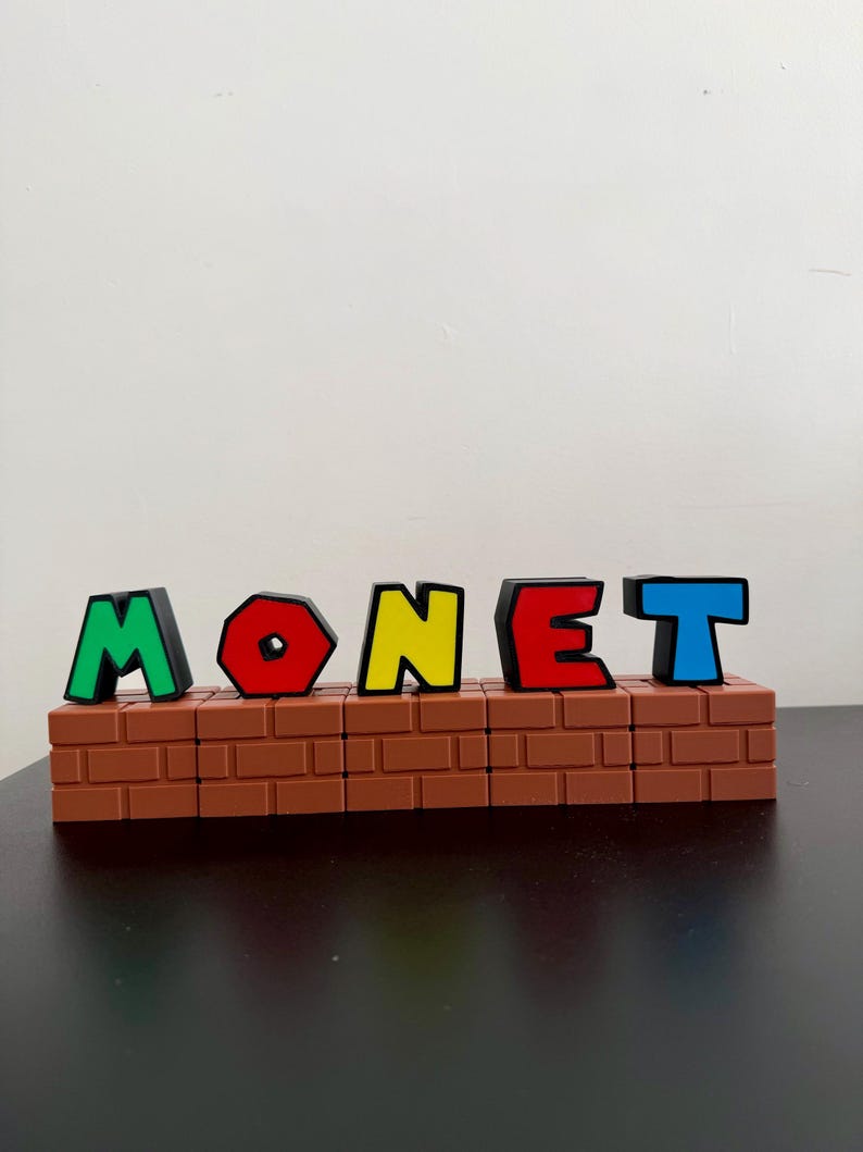 Custom Mari Brick Letter Nameplate Display – Personalized 3D Printed ...