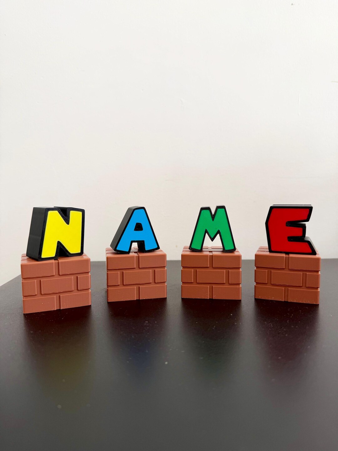 Custom Brick Letter Nameplate Display – Personalized 3D Printed Name ...