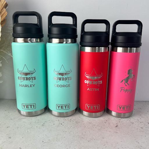 Yeti Lowcountry Peach Color Rambler Bottle | Laser Engraved Yeti Name ...