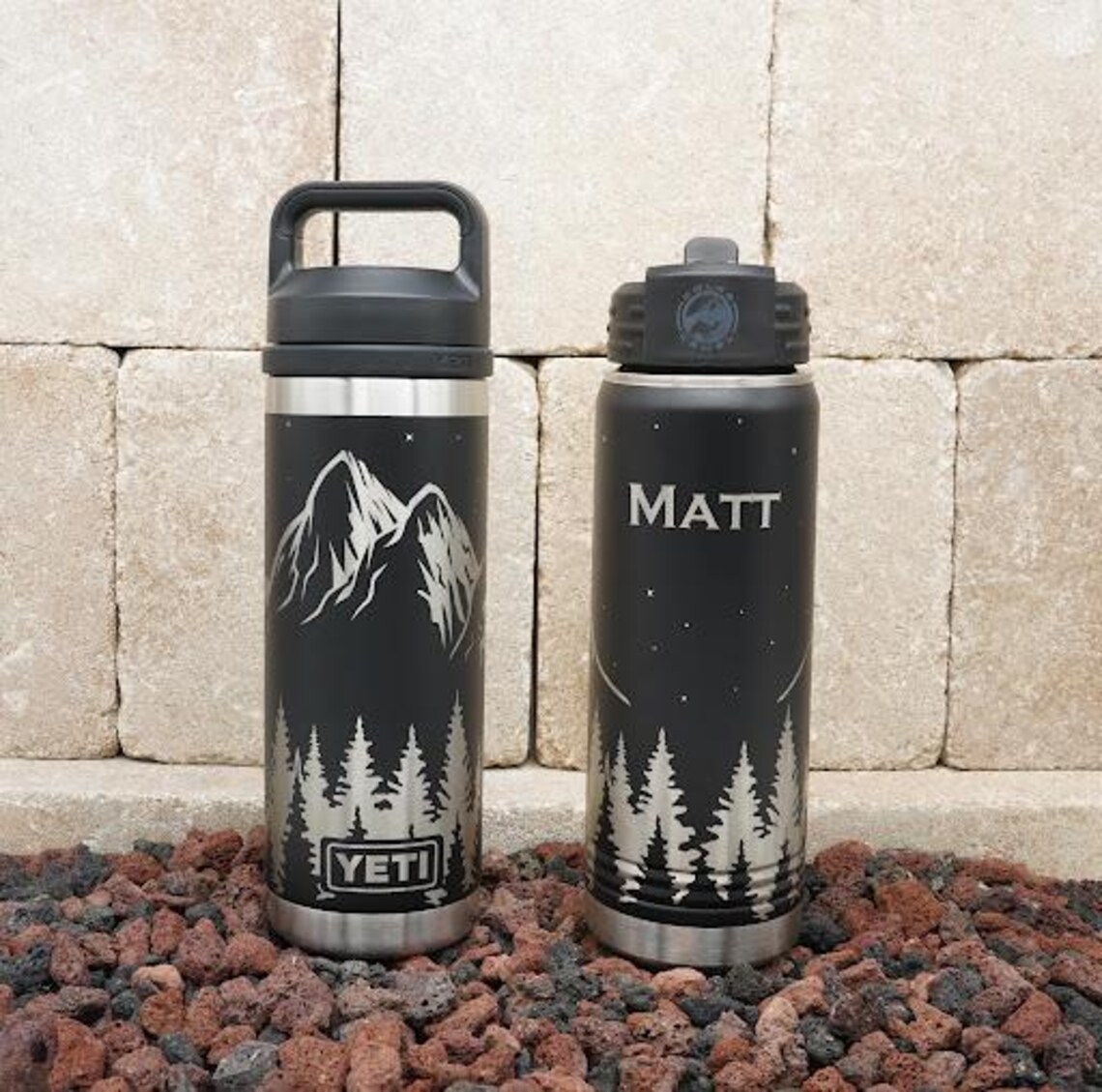Yeti Lowcountry Peach Color Rambler Bottle | Laser Engraved Yeti Name ...