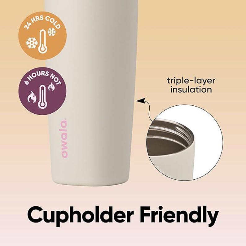 20oz Owala Smooth Sip Tumbler | Personalized Stainless Steel Insulated ...