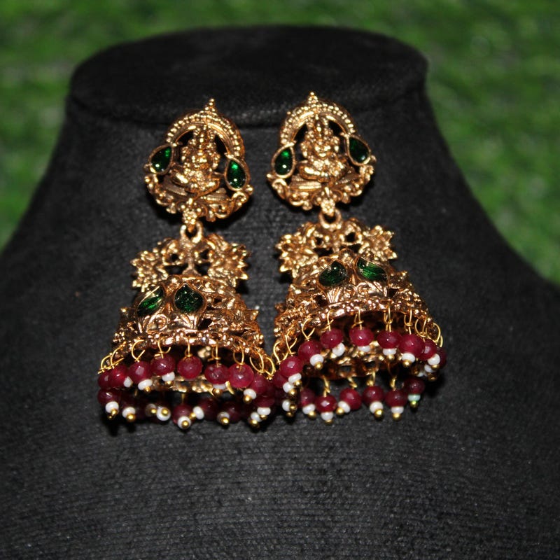 Nakshi Jhumka Earrings - Etsy