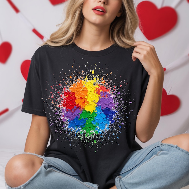 Abstract Paint Splash Shirt Hoodie Sweatshirt and Valentine - Etsy