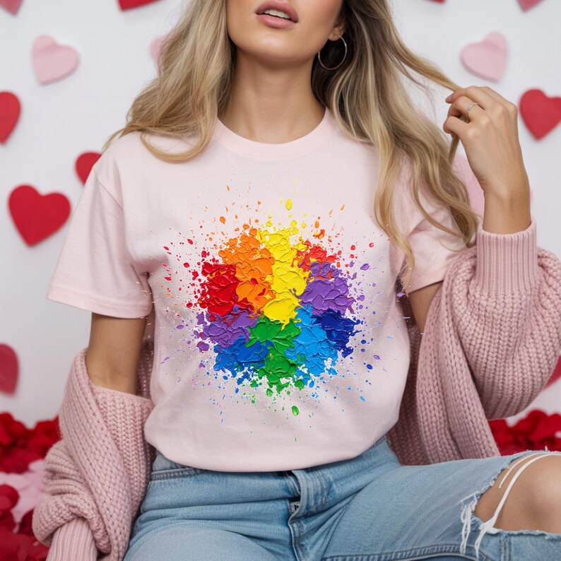 Abstract Paint Splash Shirt Hoodie Sweatshirt and Valentine - Etsy