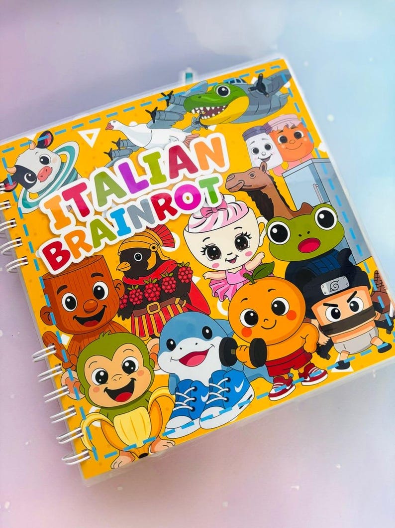 BRAINROT ITALIANO. Libro tranquilo. Muñeca de papel para vestir ...
