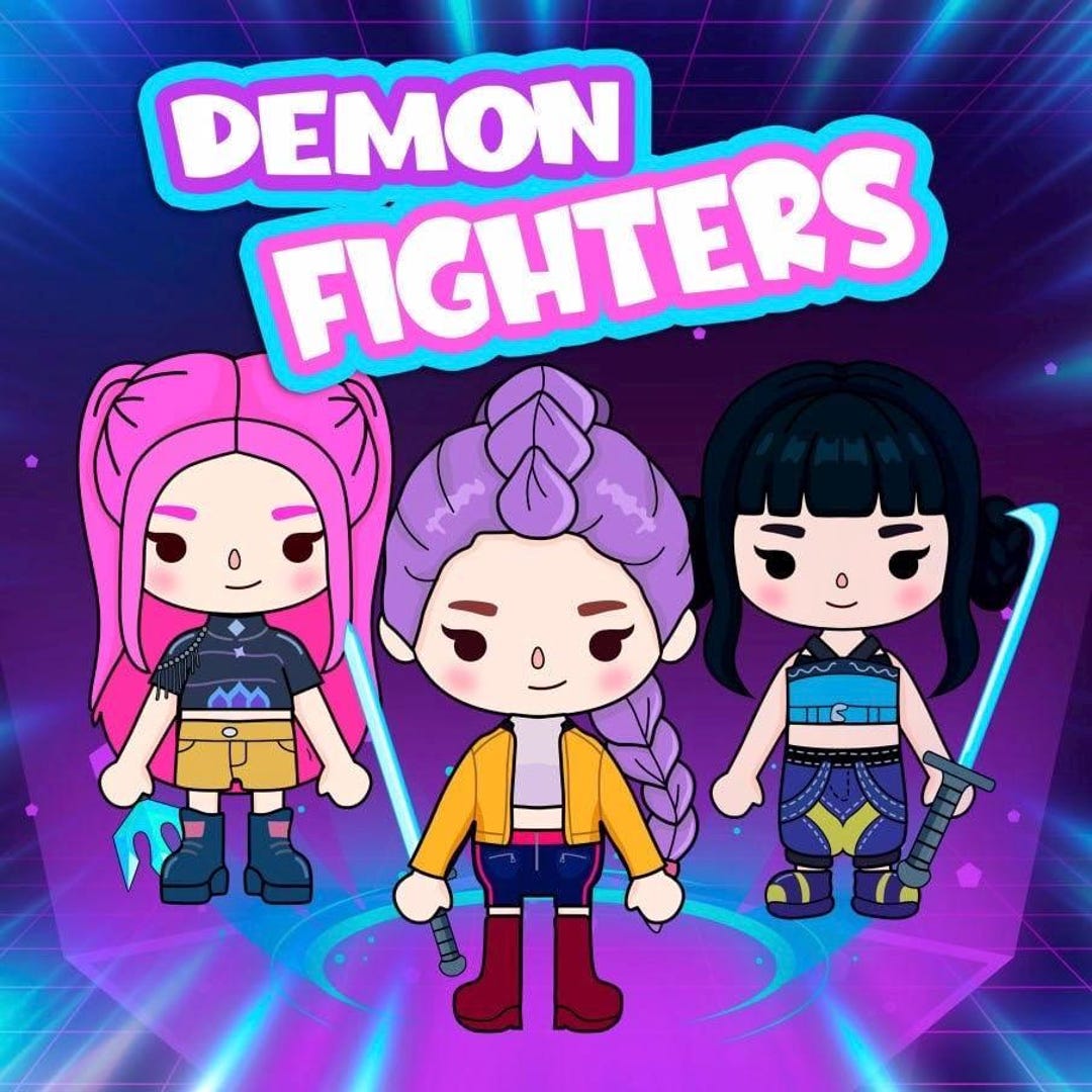 Demon Fighters. Quiet Book. Dress-up Paper Doll. Mix-and-match Outfits ...