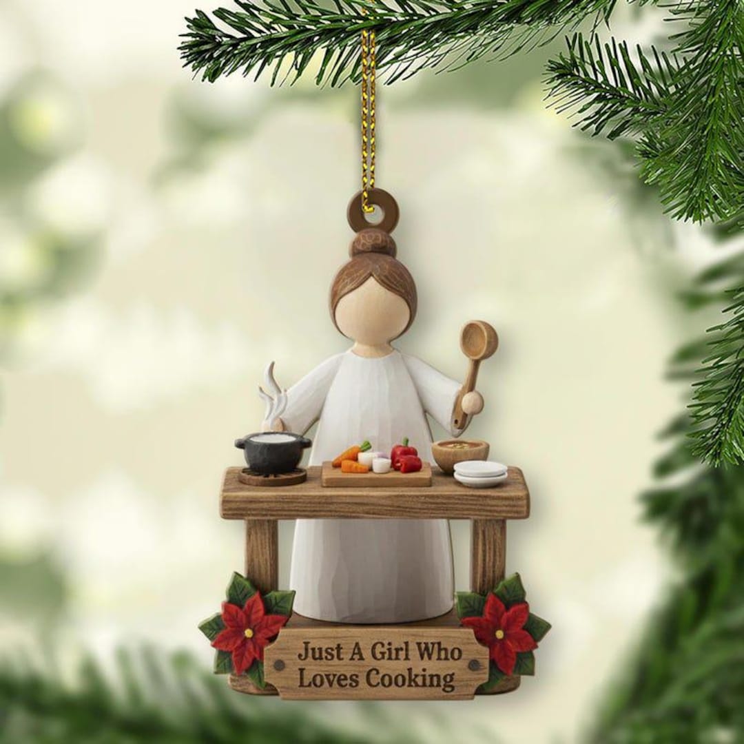 Girl Chef Cooking Ornament: Home Cook Kitchen Christmas Tree Decor - Etsy