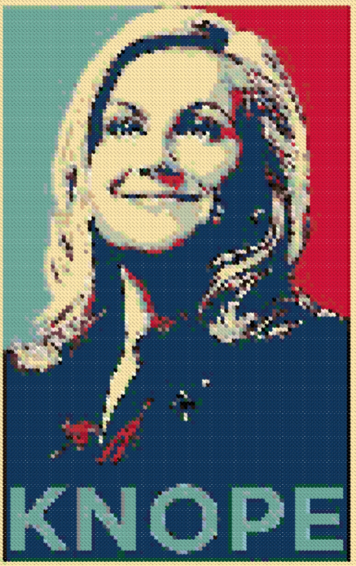 Vote Leslie Knope Cross Stitch Pattern - Modern Cross Stitch Sampler ...