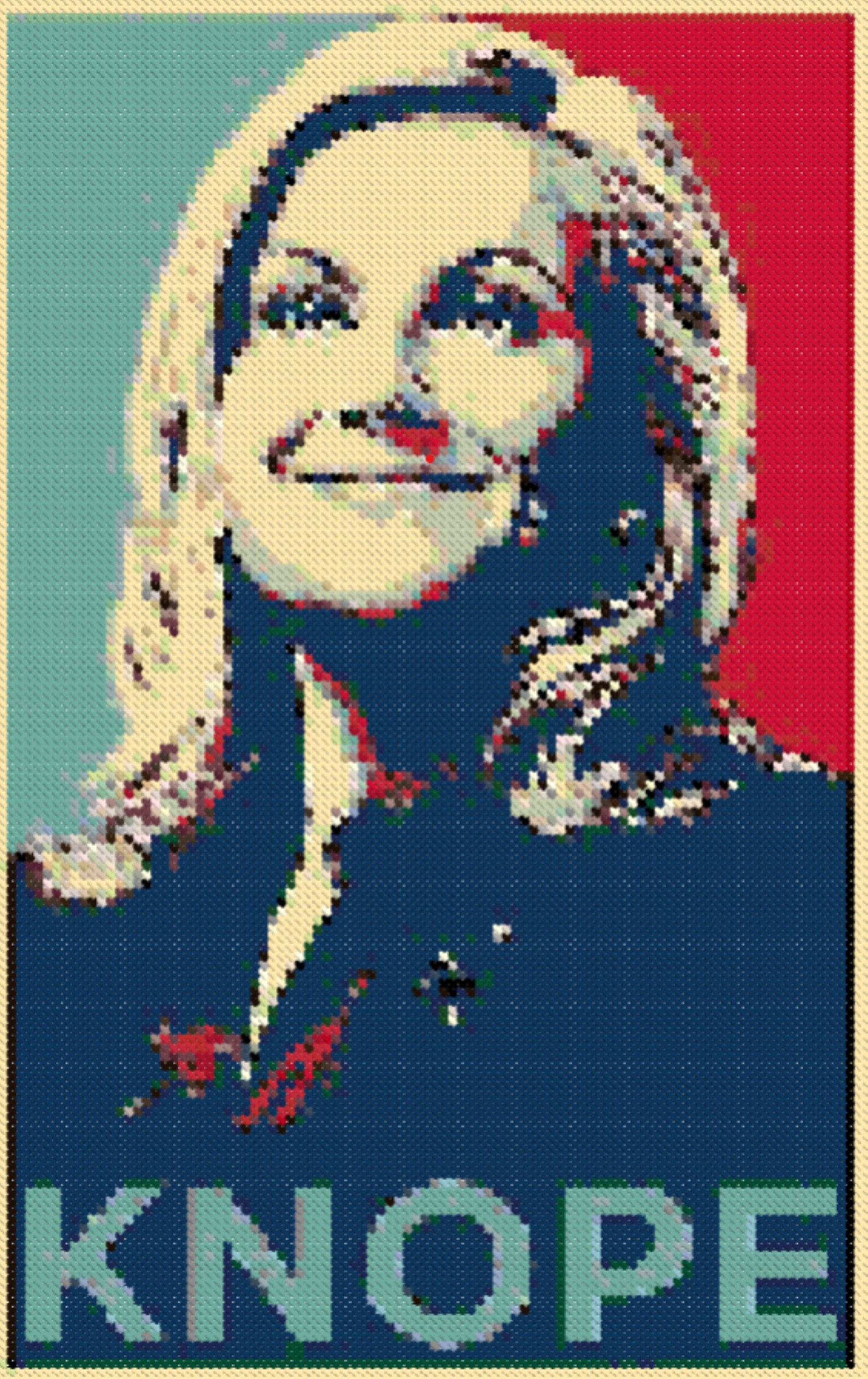 Vote Leslie Knope Cross Stitch Pattern - Modern Cross Stitch Sampler ...